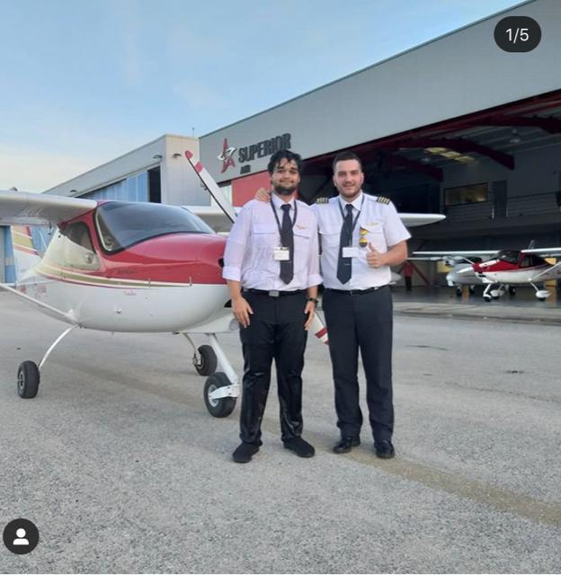 Mr. Isa Darwish successfully completed his first solo flight! - Superior Air